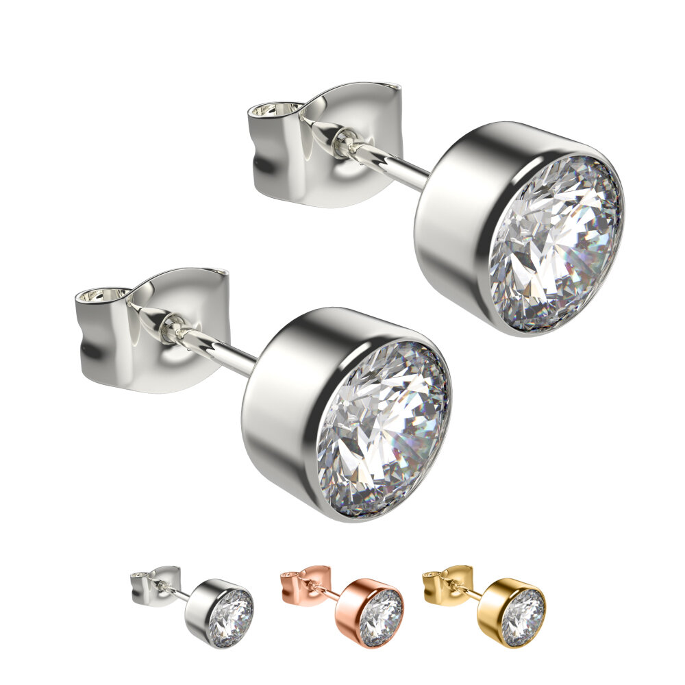 Max Palmer® Ohrstecker mit Swarovski Kristall aus 925 Silber