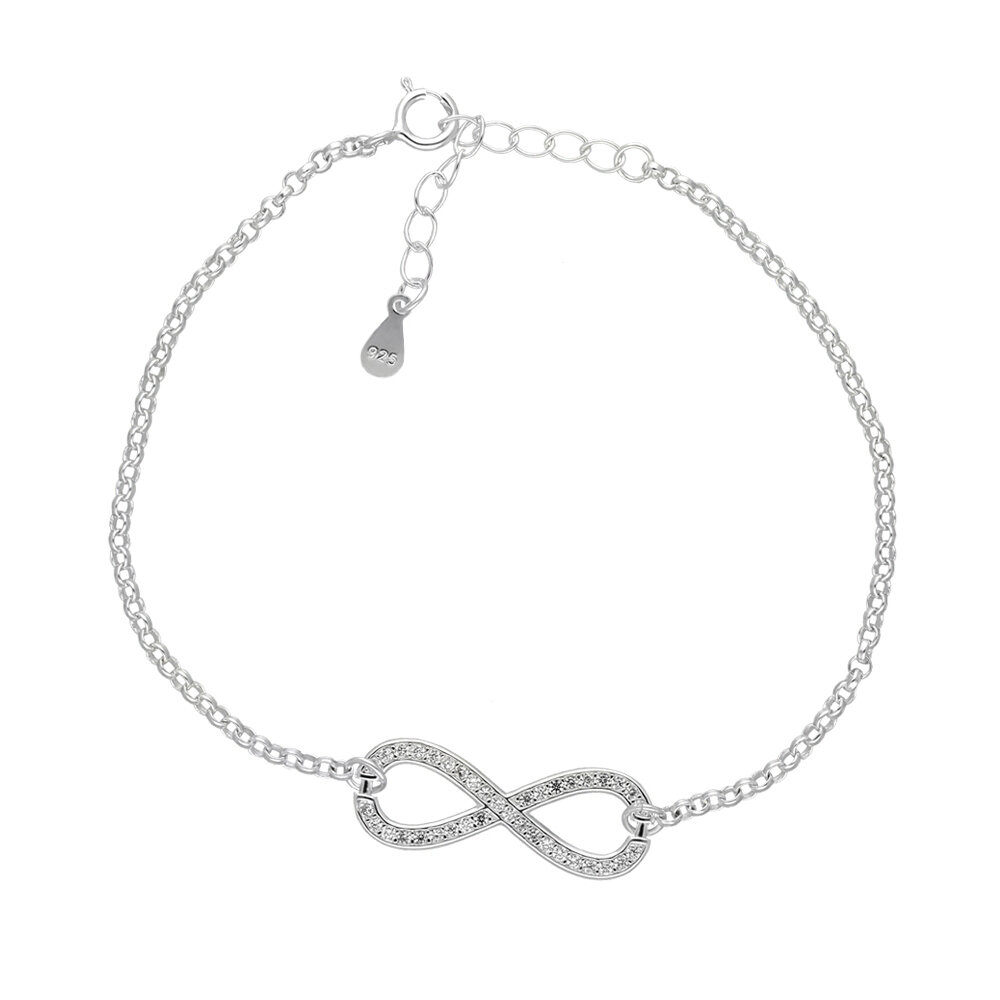 Infinity 925 Silber Armband mit Unendlichkeitssymbol