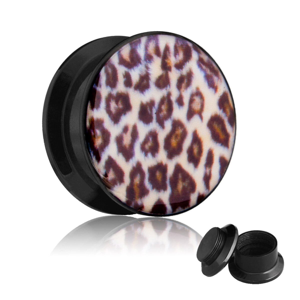 Picture Plug - Gewinde - Leopard 4 mm